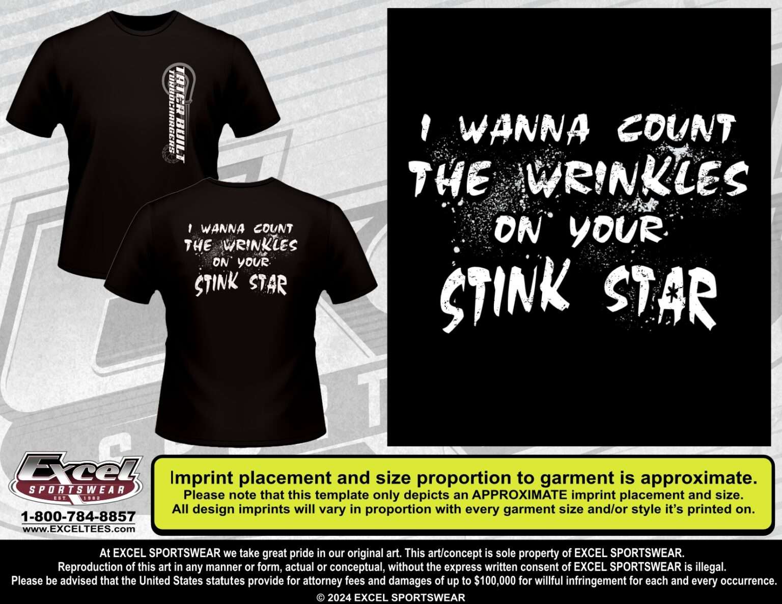 T-Shirt "I Wanna Count The Wrinkles On Your Stink Star" - Tater Built ...