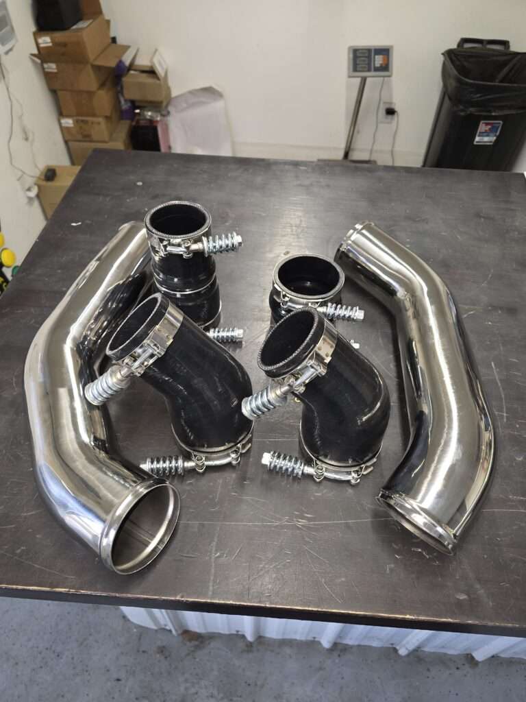 13-18 Stainless 3.5" Intercooler Piping Kit With HD T-Bolt Clamps and ...