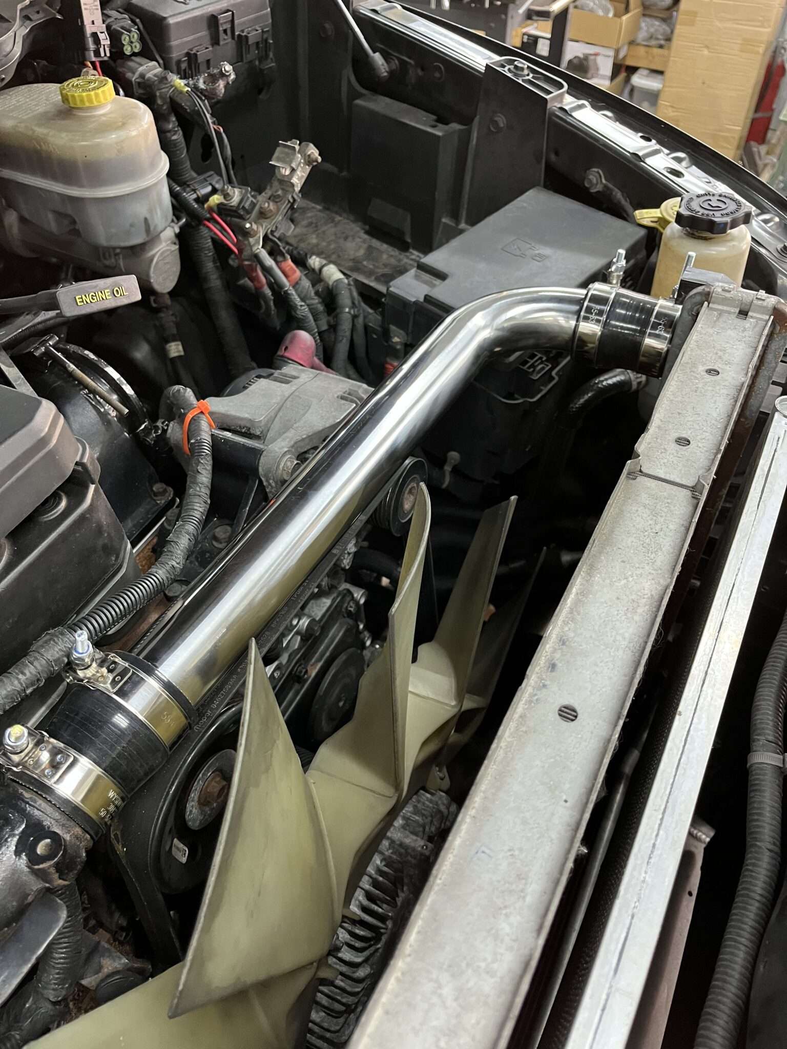 13-18 Cummins Upper & Lower Stainless Steel Radiator Hoses with HD ...