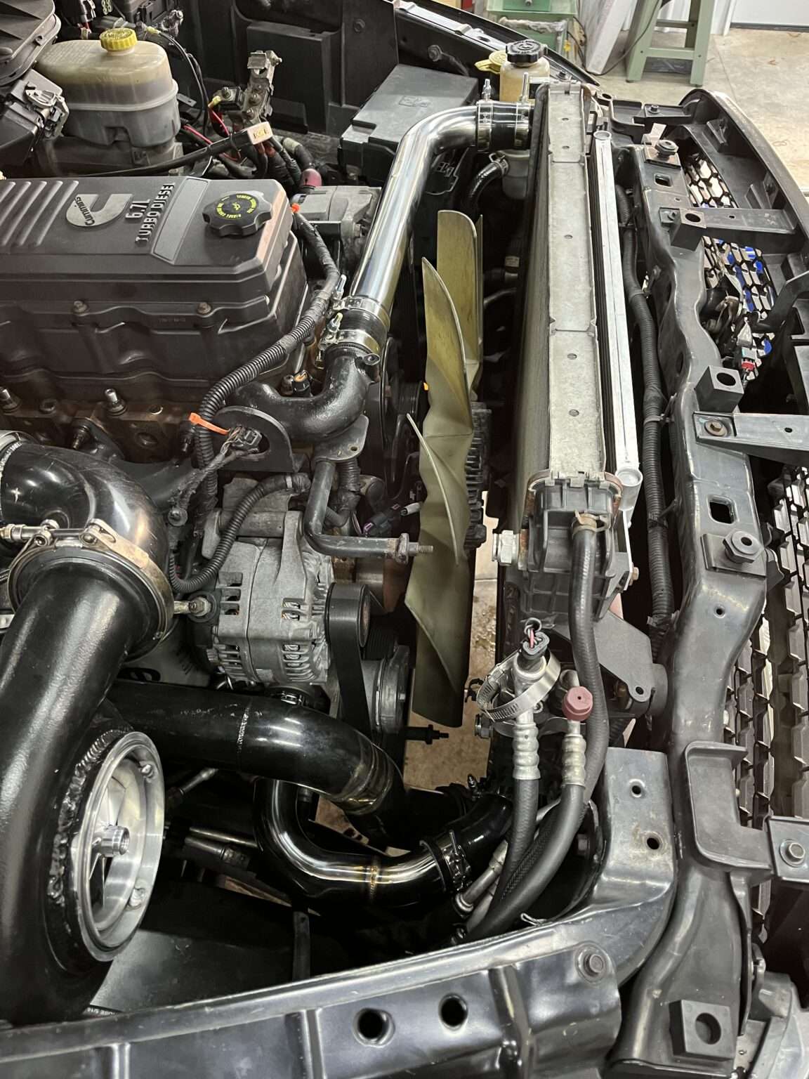 13-18 Cummins Upper & Lower Stainless Steel Radiator Hoses with HD ...